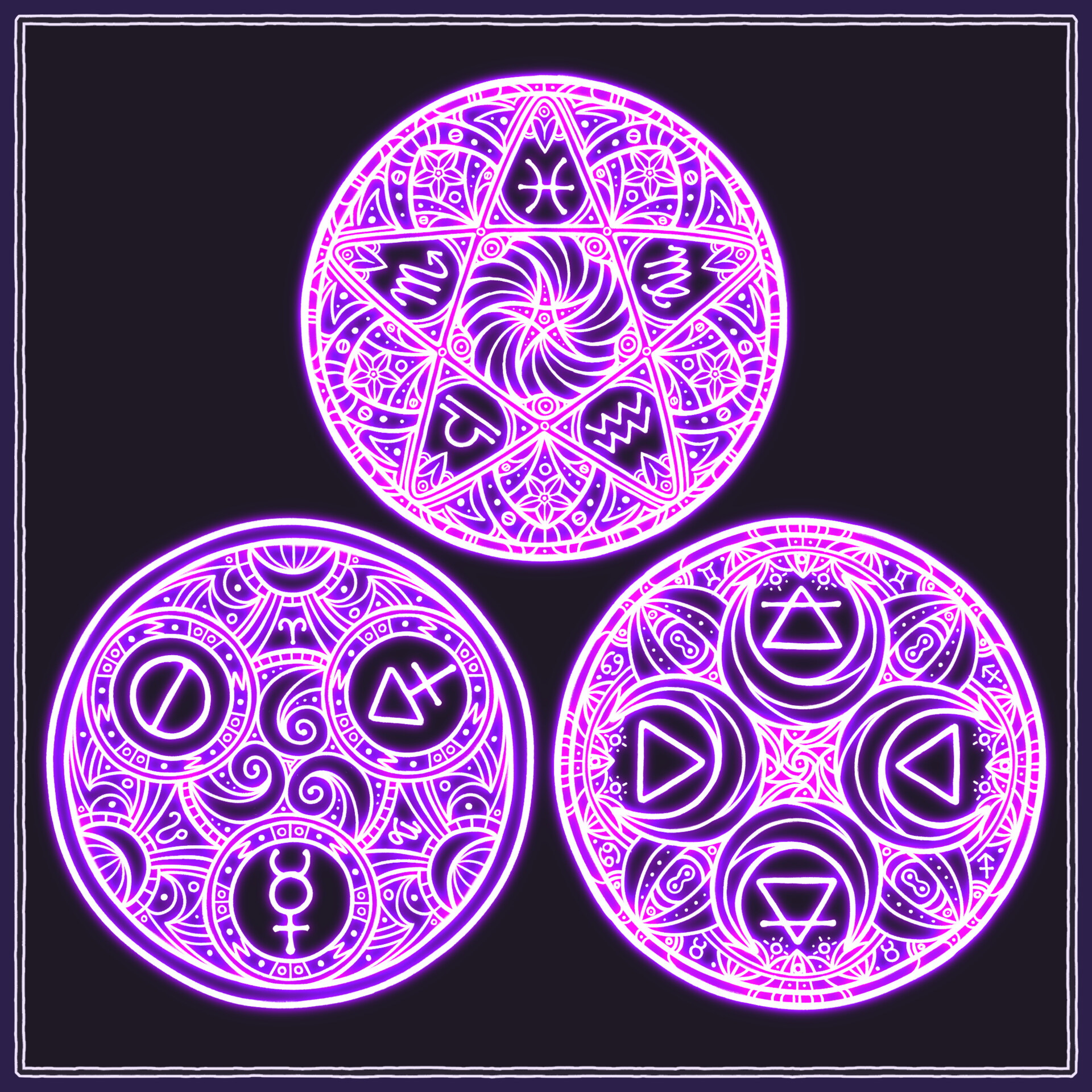 ArtStation - Magic Circle Designs for "Frorry the Kleptomancer"