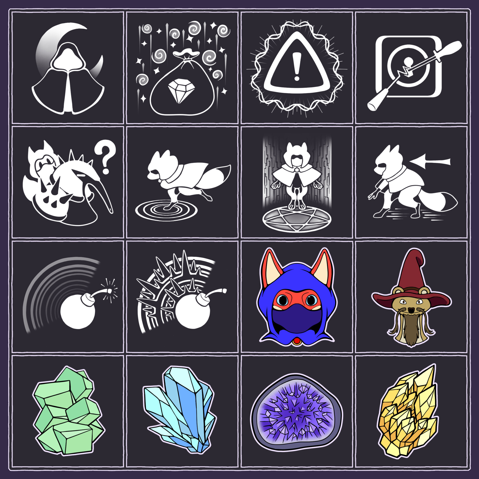 ArtStation - Icons for "Frorry the Kleptomancer"
