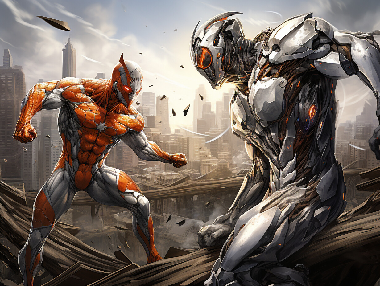 ArtStation - Metal Heroes Fighting