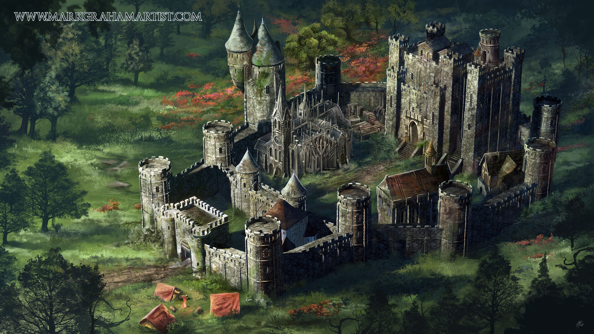 ArtStation - castle orthographic view