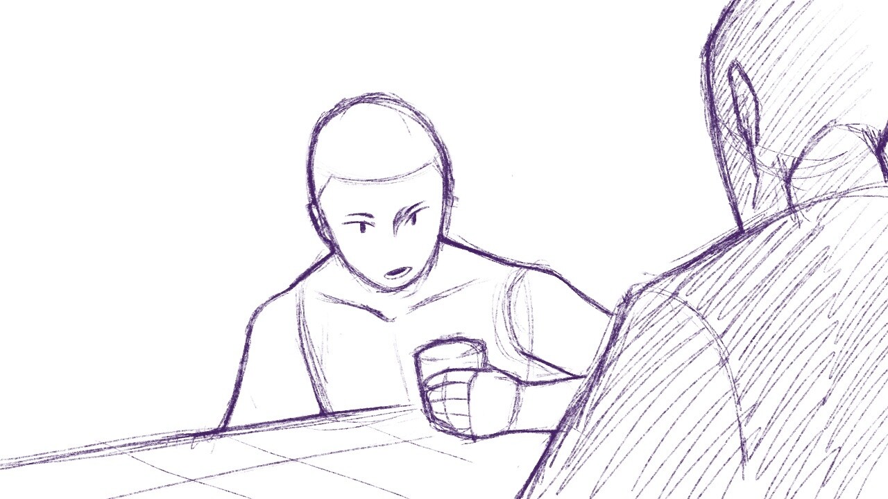 how to draw an over the shoulder shot