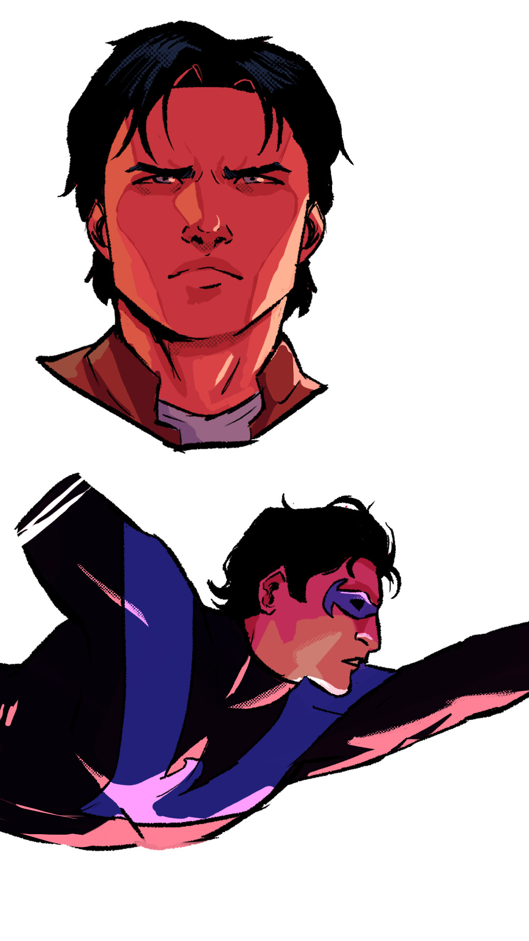 ArtStation - Art Study of Nightwing: Leaping into the light