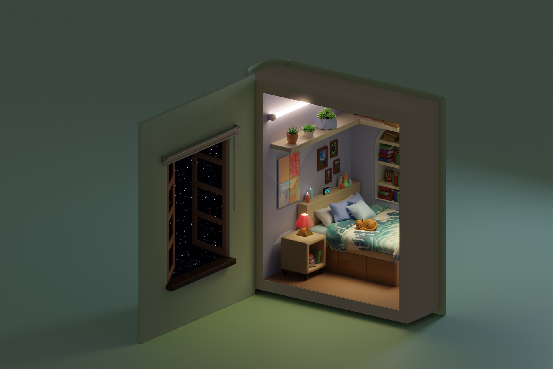 ArtStation - Bedroom in a book