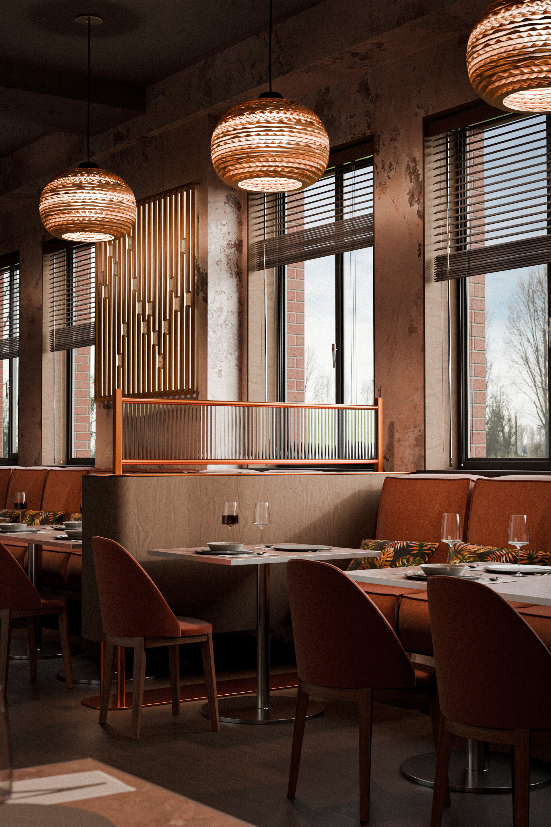 ArtStation - Restaurant interior visualization