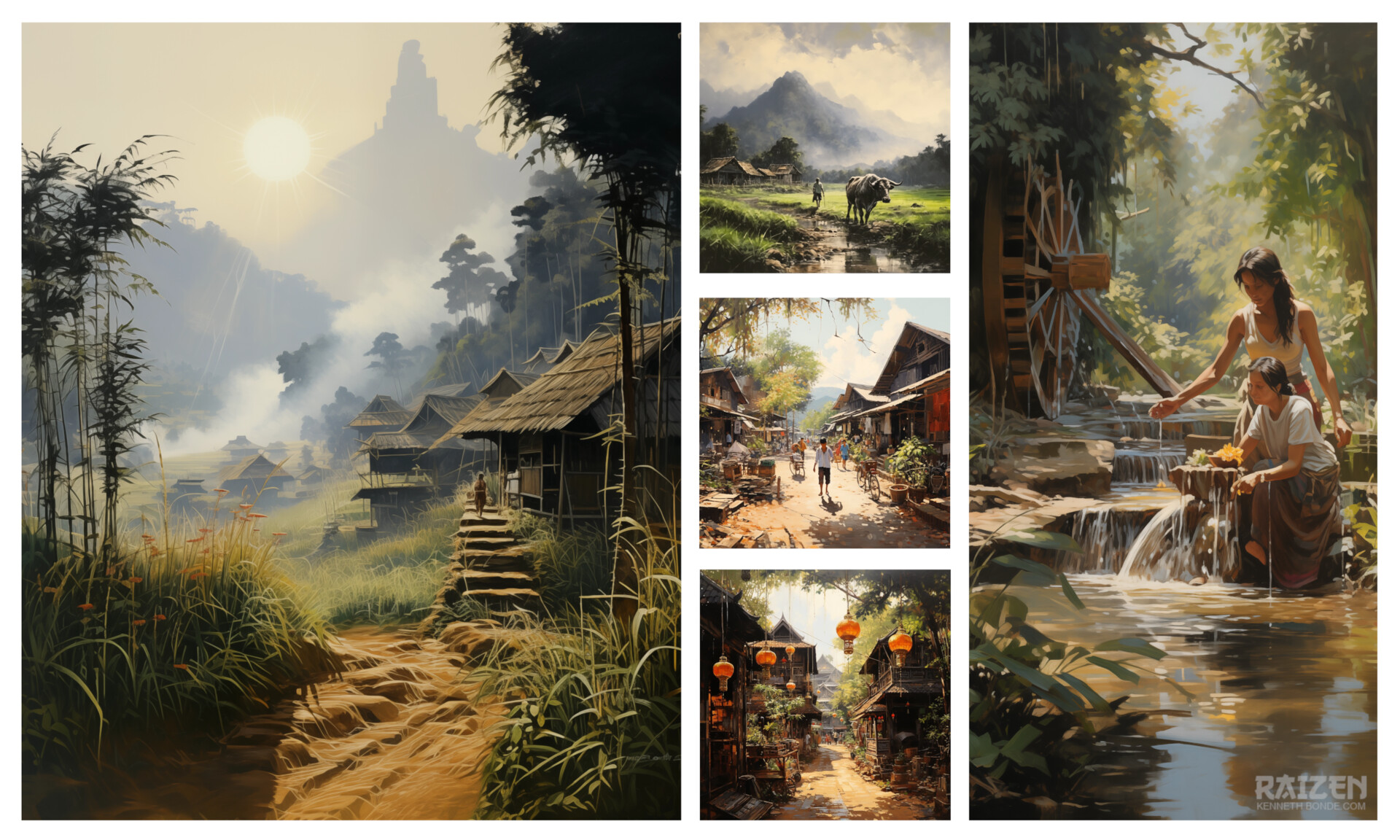 ArtStation - Thai village environment and mood concept