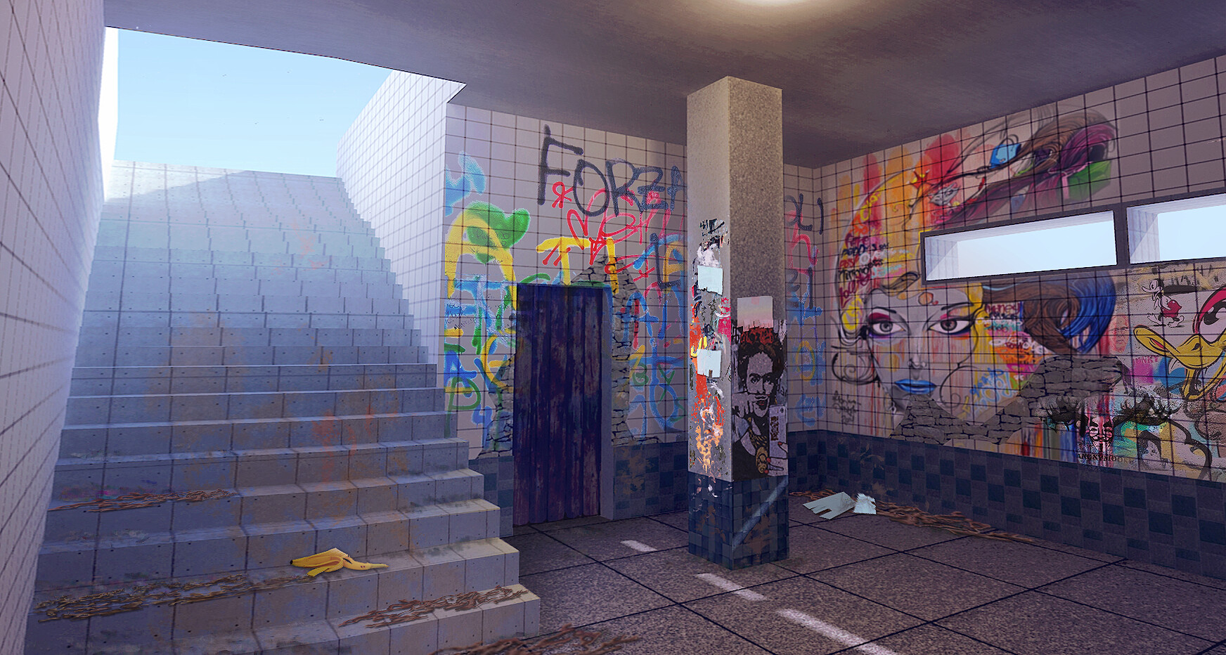 ArtStation - Subway entrance