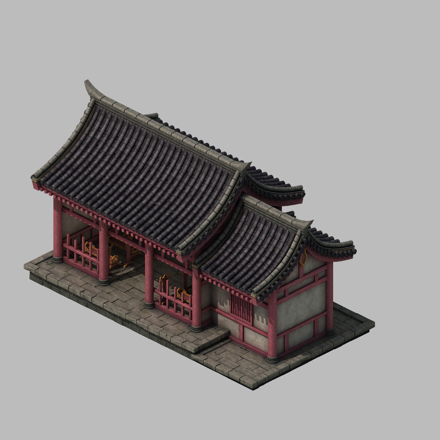 ArtStation - Tang Dynasty Building - with room 02