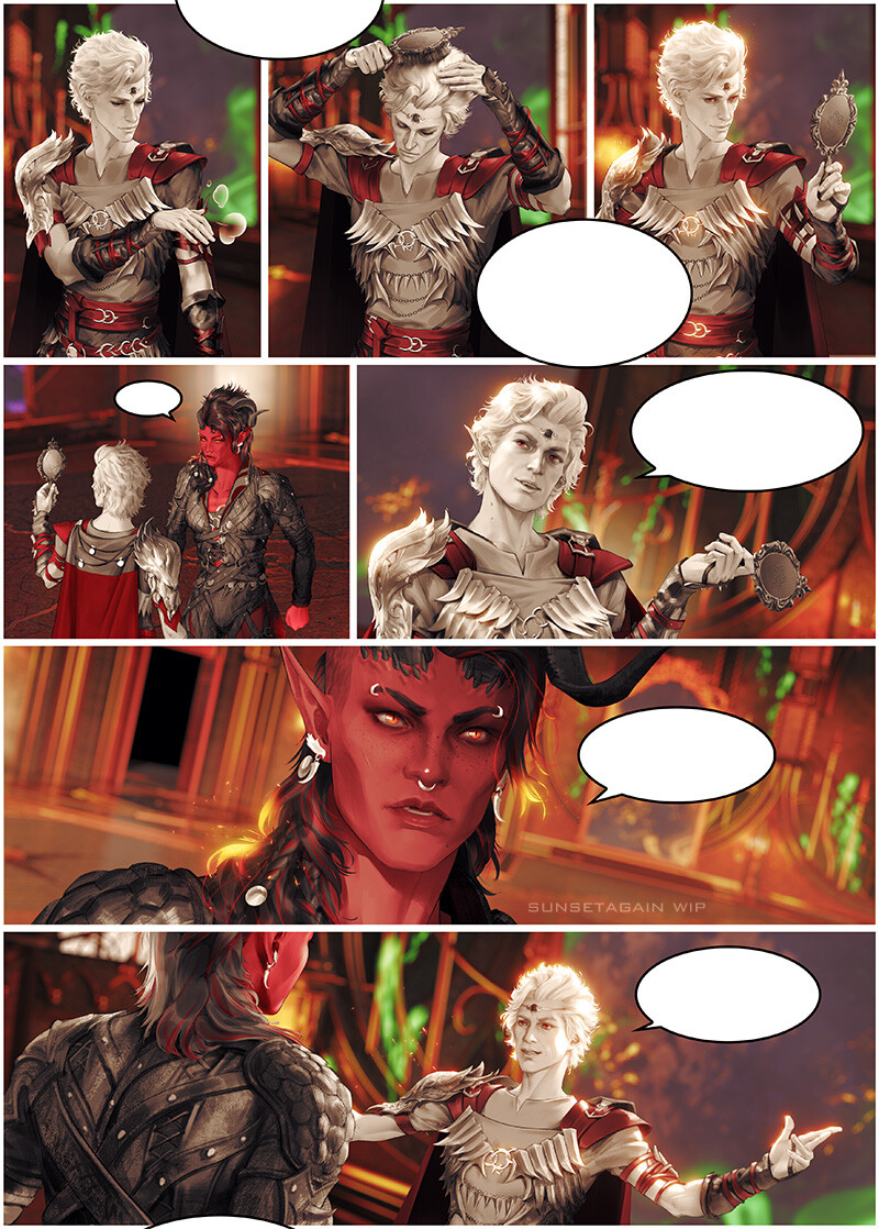 SunsetAgain - BG3 fanart & wip Feb 2024