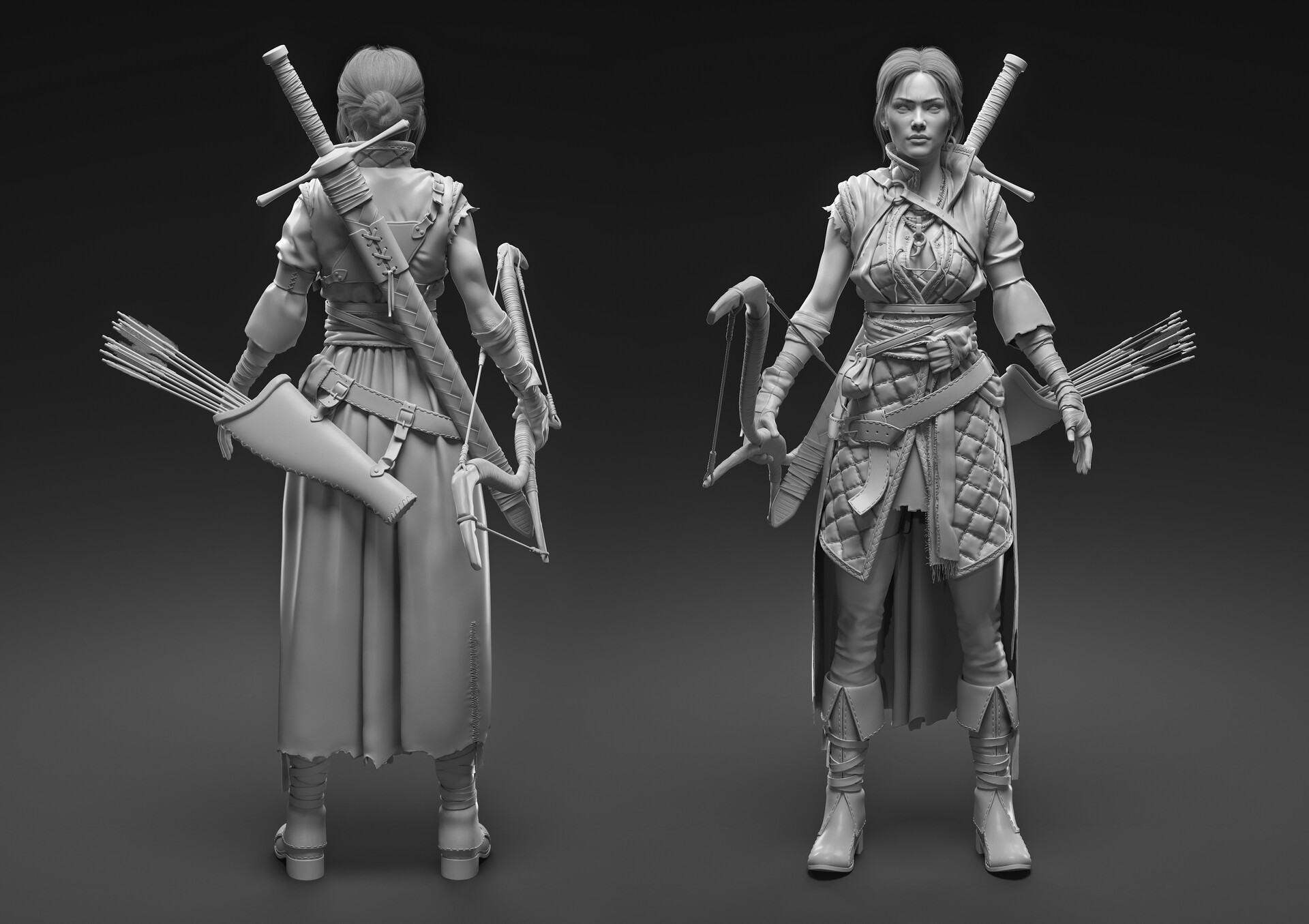 ArtStation - Archer High Poly - Work in Progress