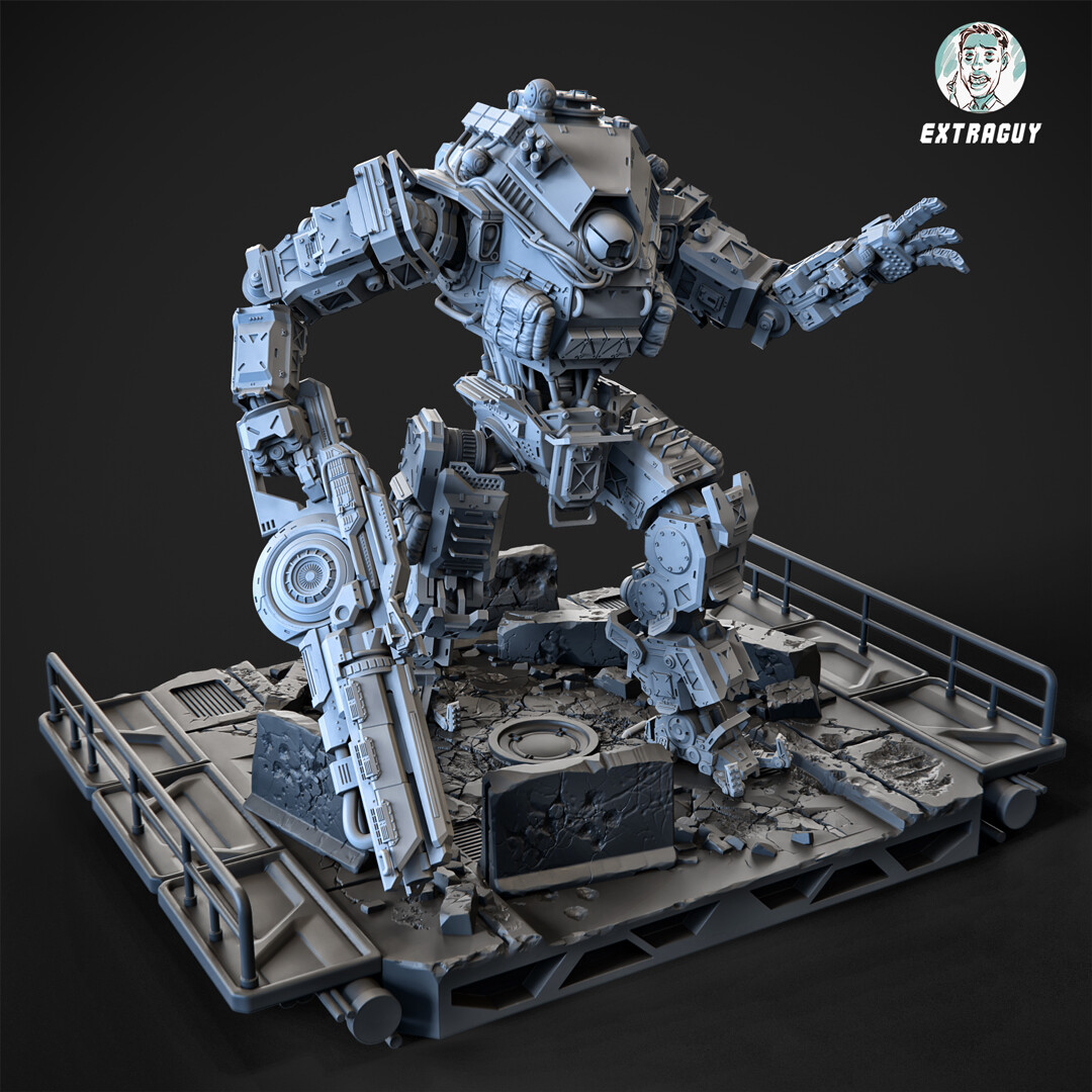 ArtStation - Titan ION set 3D Printable 100mm (Approx Height)