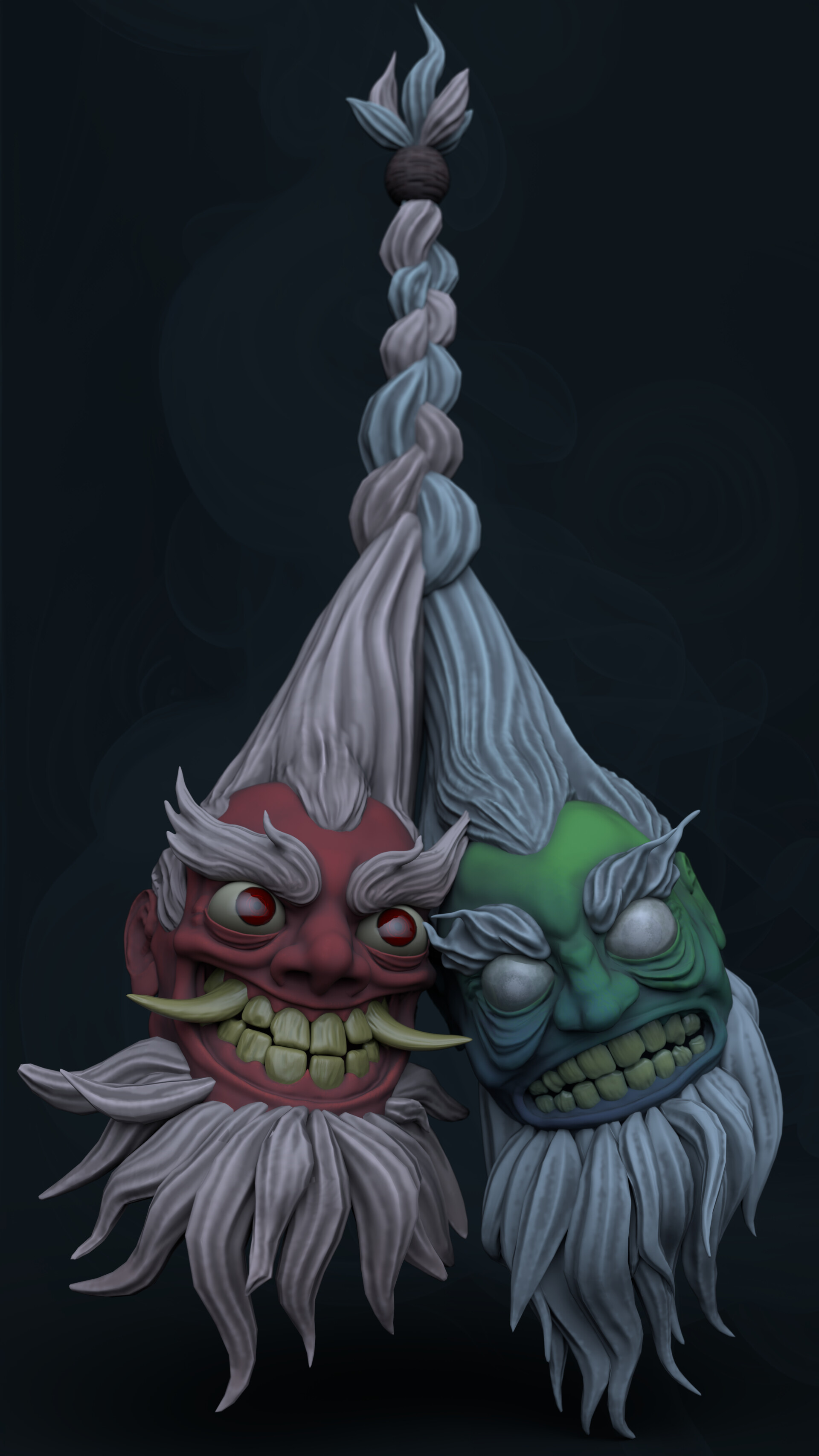 ArtStation - Oni Voodoo Heads