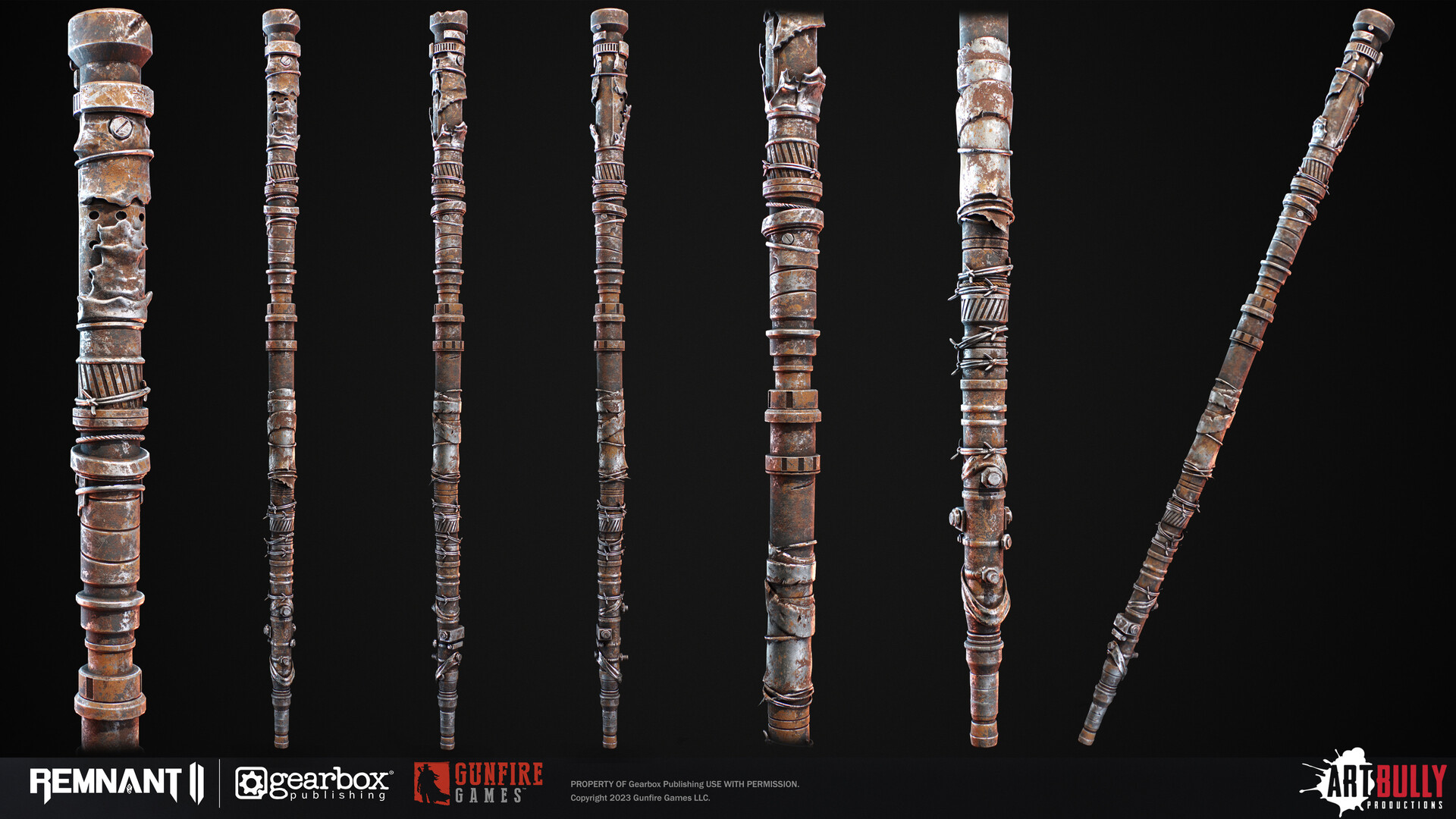 ArtStation - Rusted junkyard staff weapon - Remnant 2