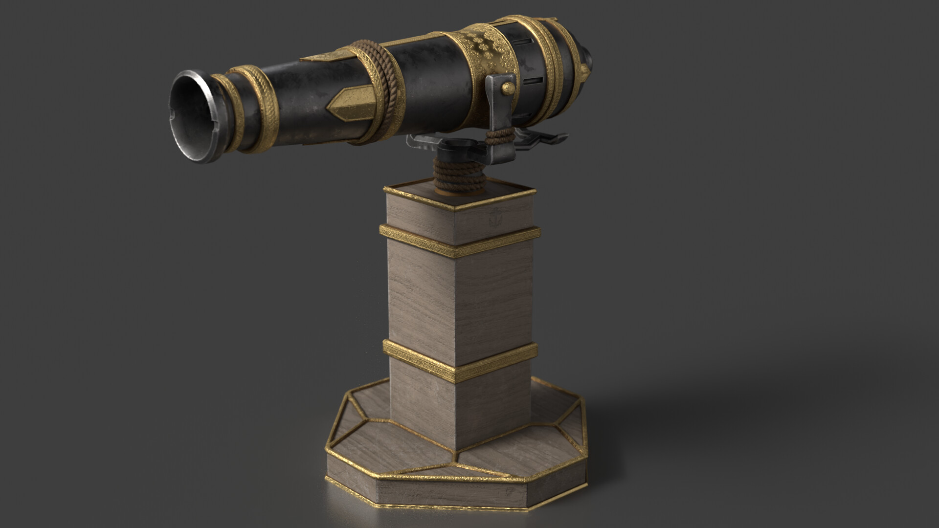 ArtStation - Cannon Turret (Game-ready)