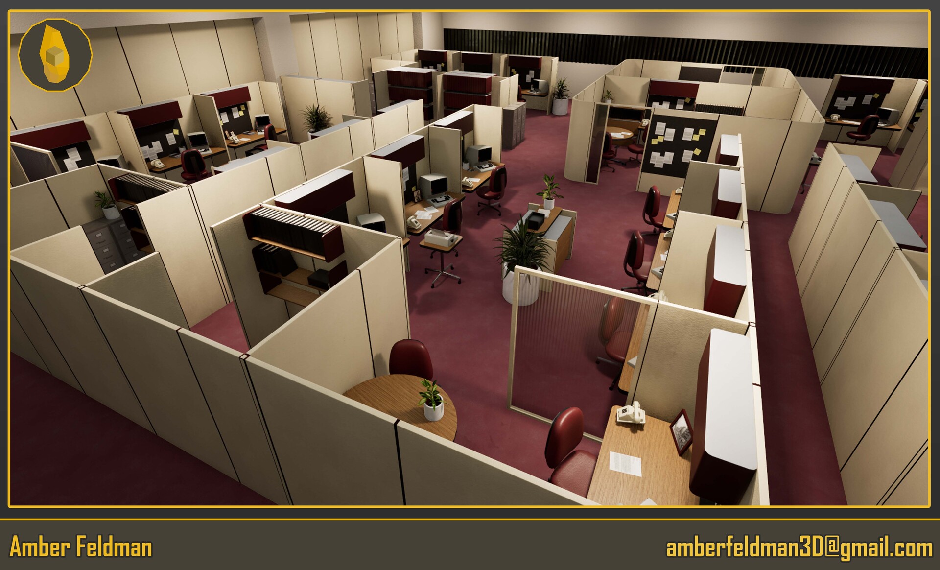 Amber Feldman - Retro 1980's Office Cubicals