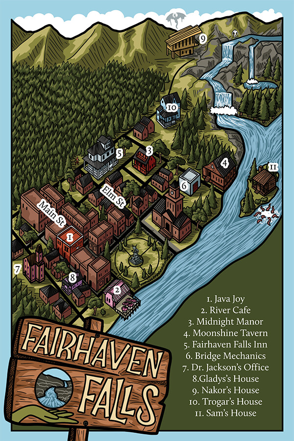 ArtStation - Fairhaven Falls by Honey Phillips