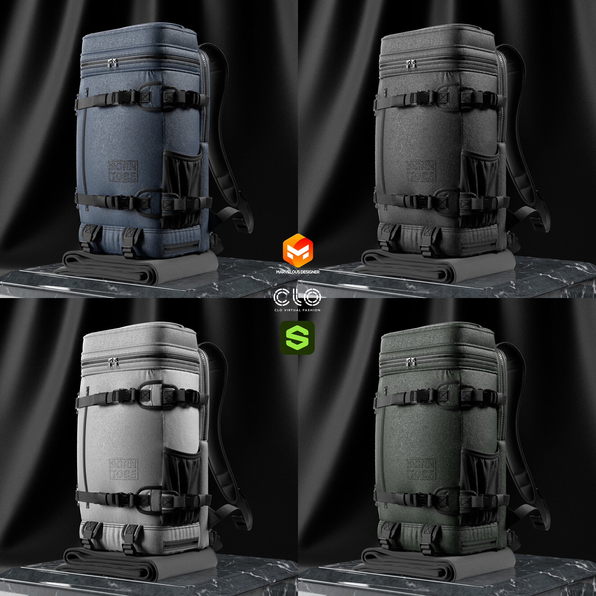 ArtStation - 3D Born to be Backpack Model