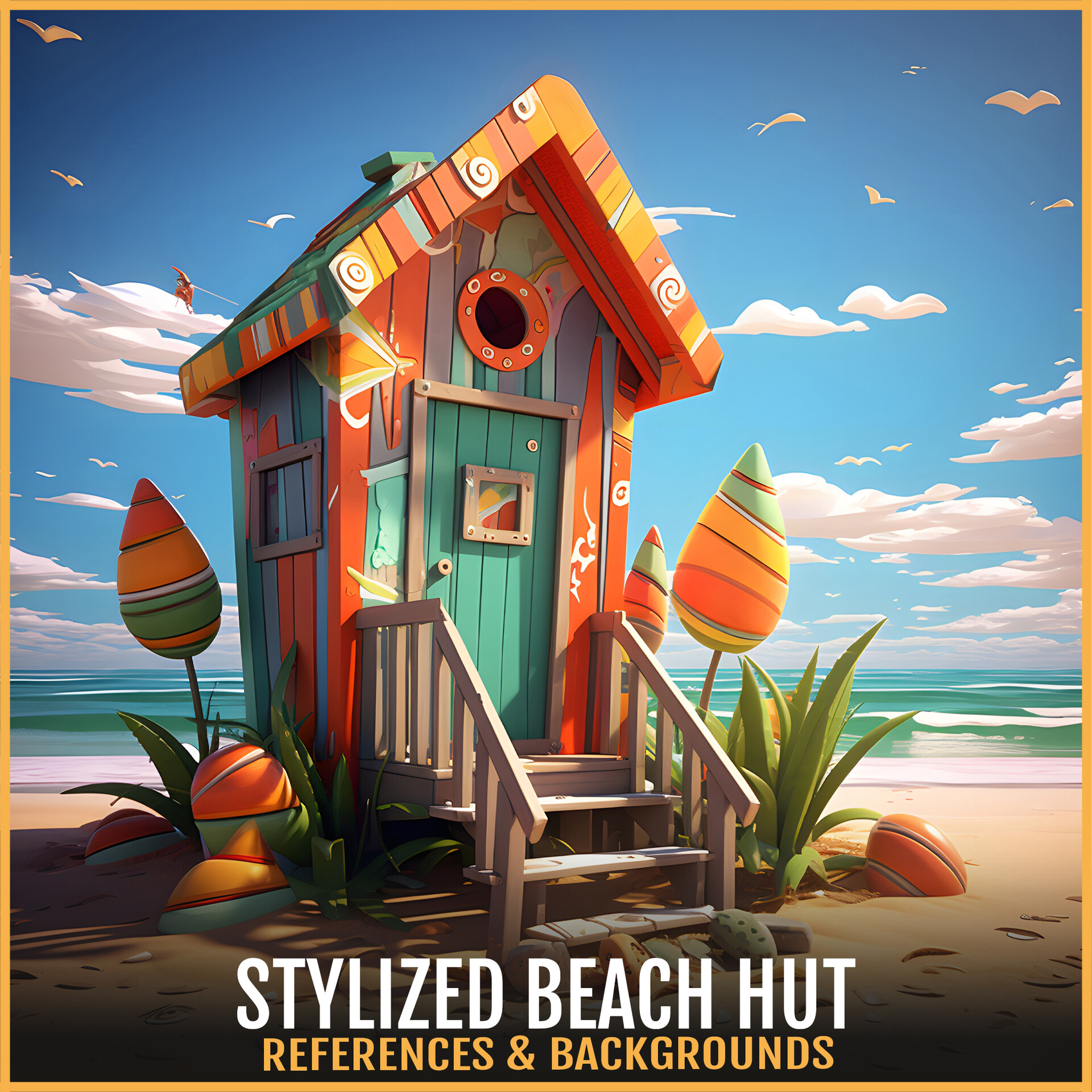 ArtStation - 202 Stylized Beach Hut VOL57