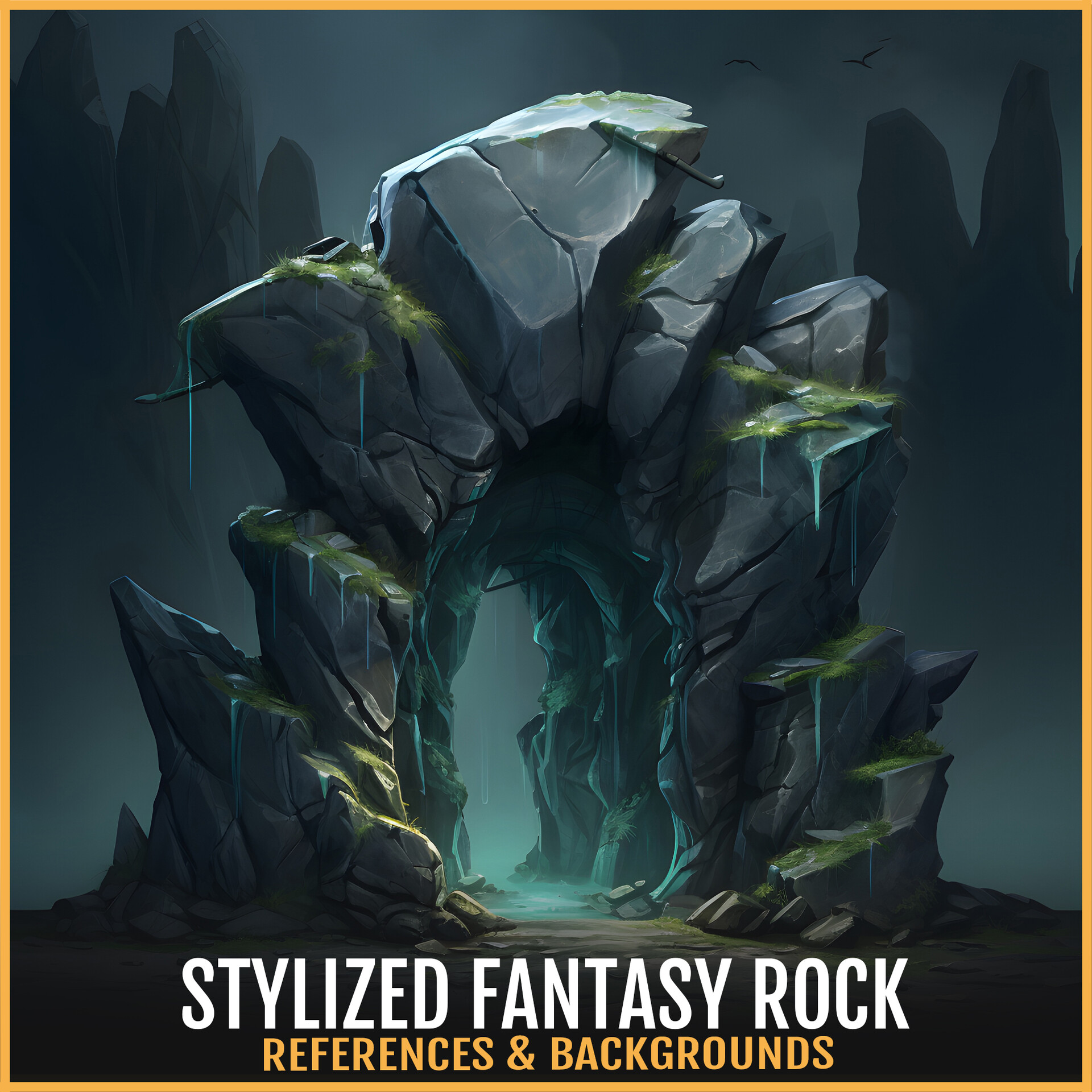 ArtStation - 202 Stylized Fantasy Rock VOL59