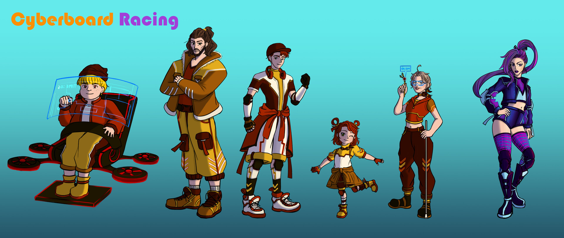 ArtStation - Cyber Racing - Character Design