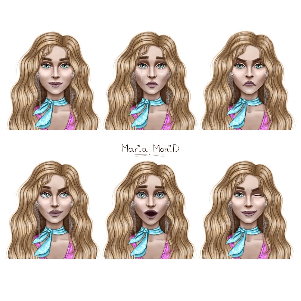 ArtStation - Barbie. A map of her emotions.