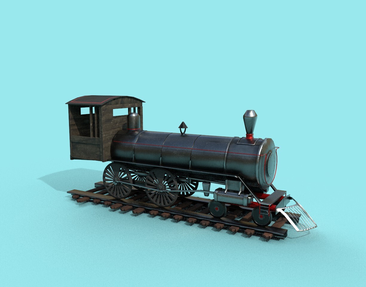 ArtStation - 1987 old steam train