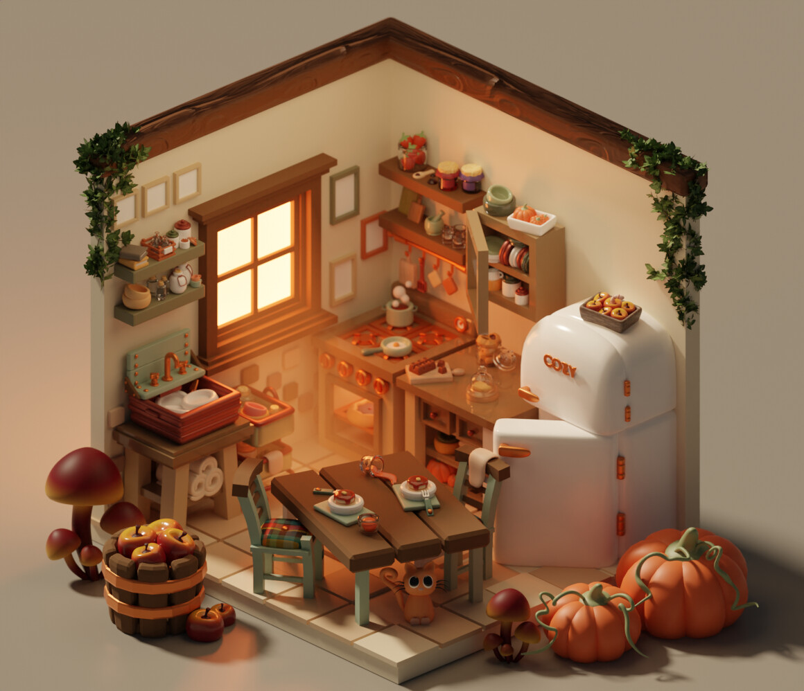 ArtStation - Cozy Kitchen