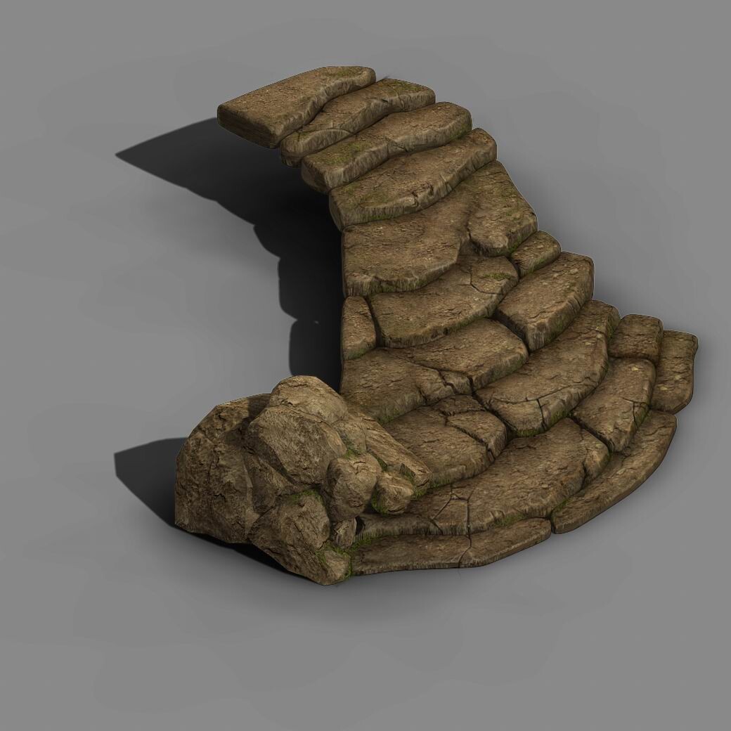 ArtStation - Heyang suburbs - stairs - stone staircase 03