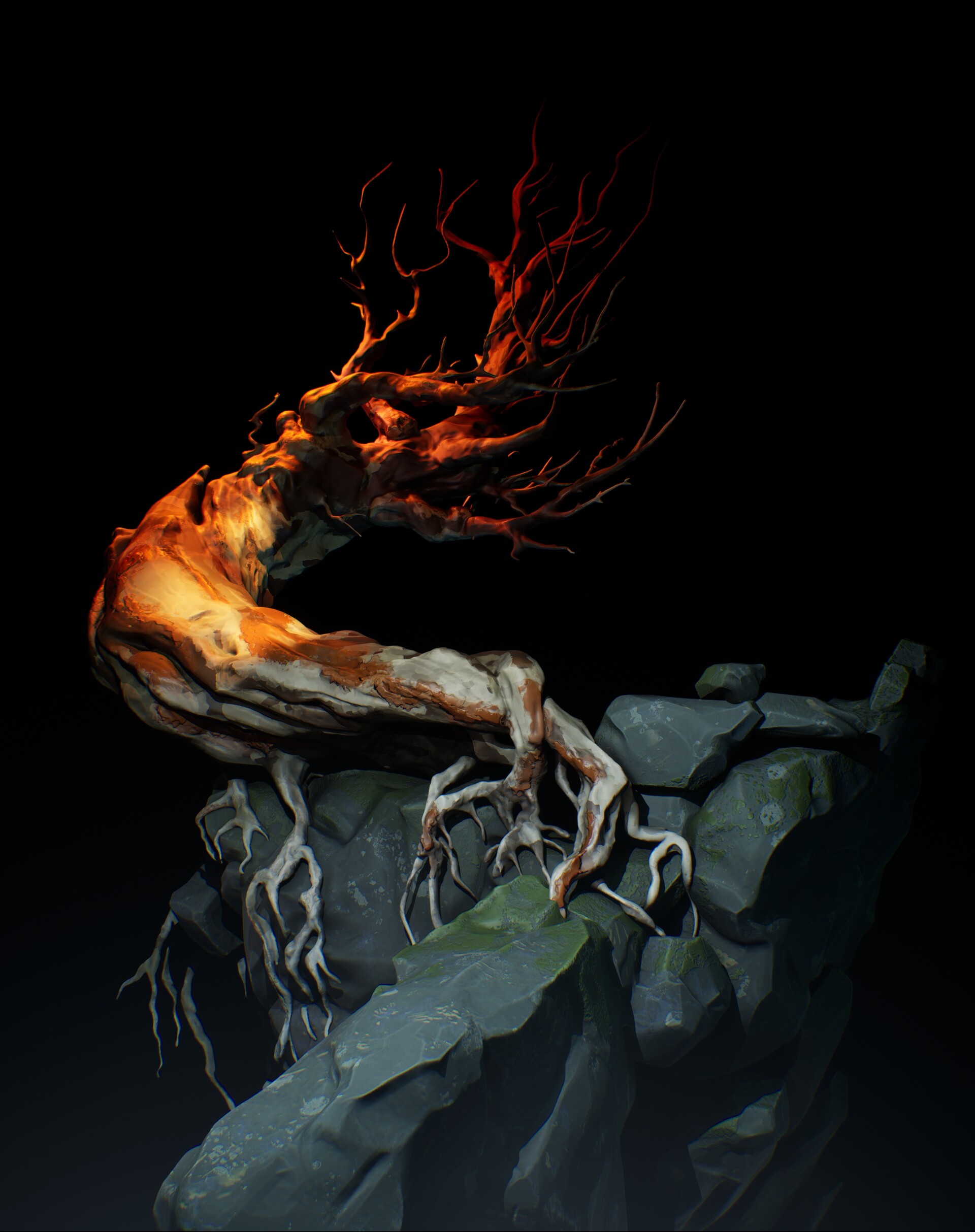 ArtStation - Stylized Tree and Rocks