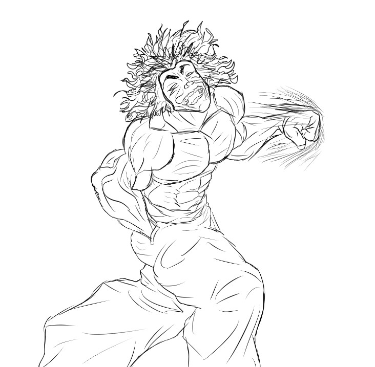 baki hanma coloring pages