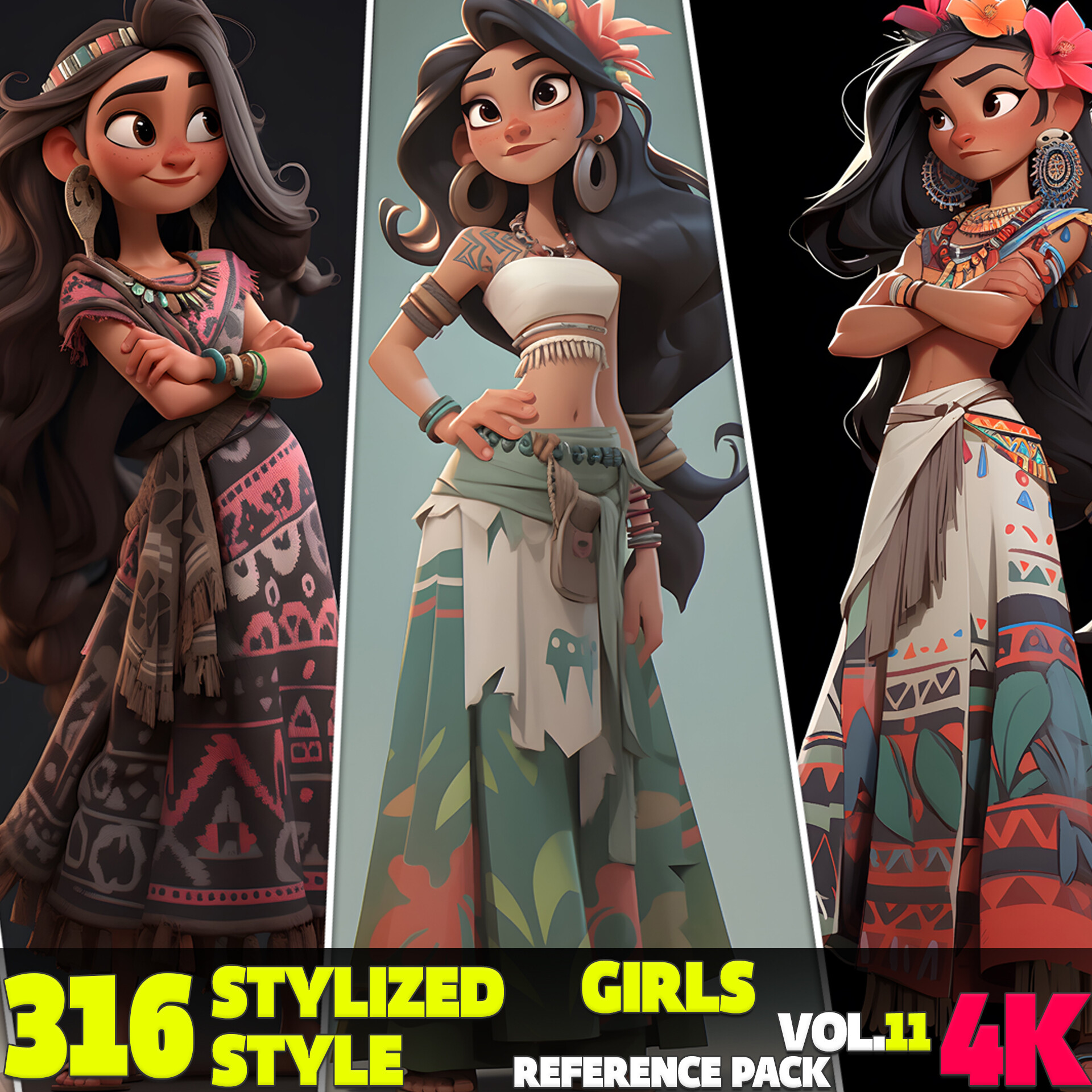 ArtStation - 316 4K Cartoon Character Reference Pack Vol.11