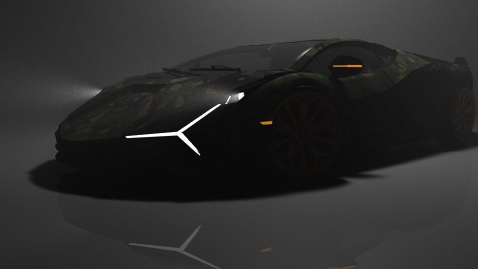 ArtStation - Lamborghini Army Tint car