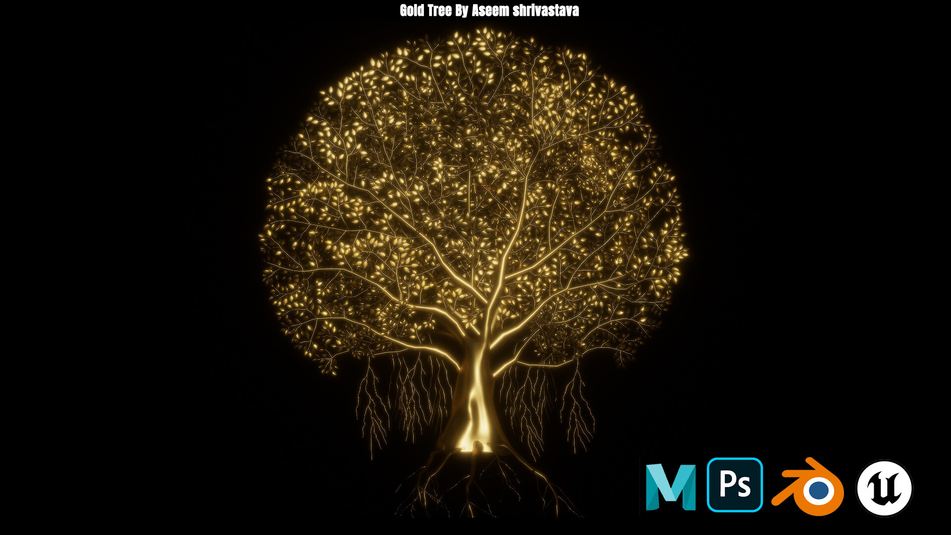 ArtStation - Gold tree and Ue5 experiments