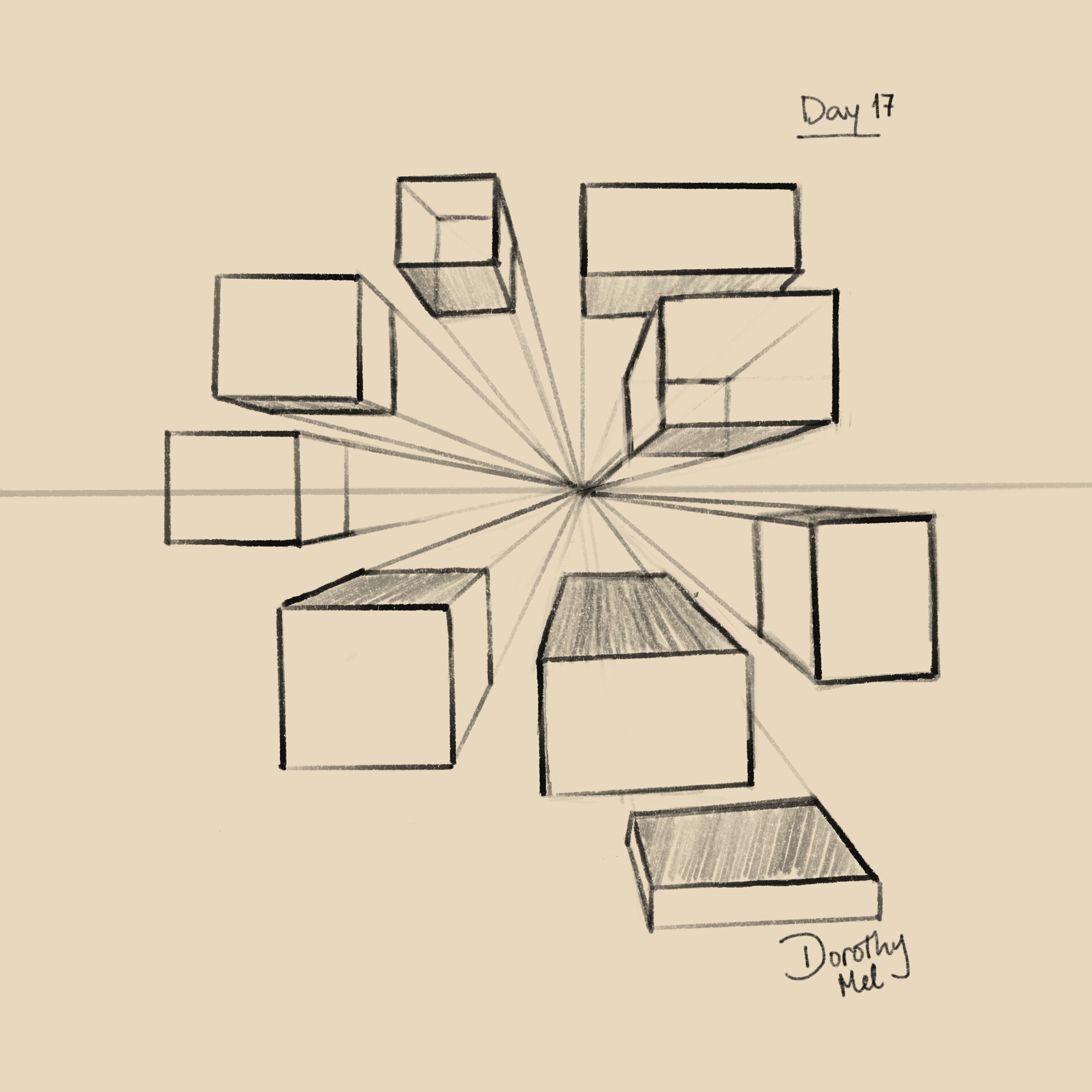 ArtStation - Day 17 - perspective sketches