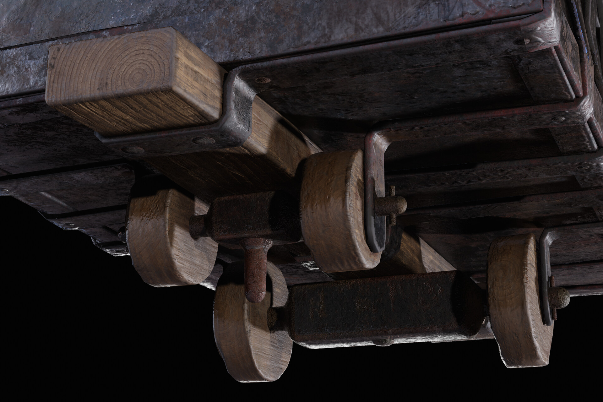 Nicholas Spidel Artwork - Medieval Iron Truck (Mine Cart)