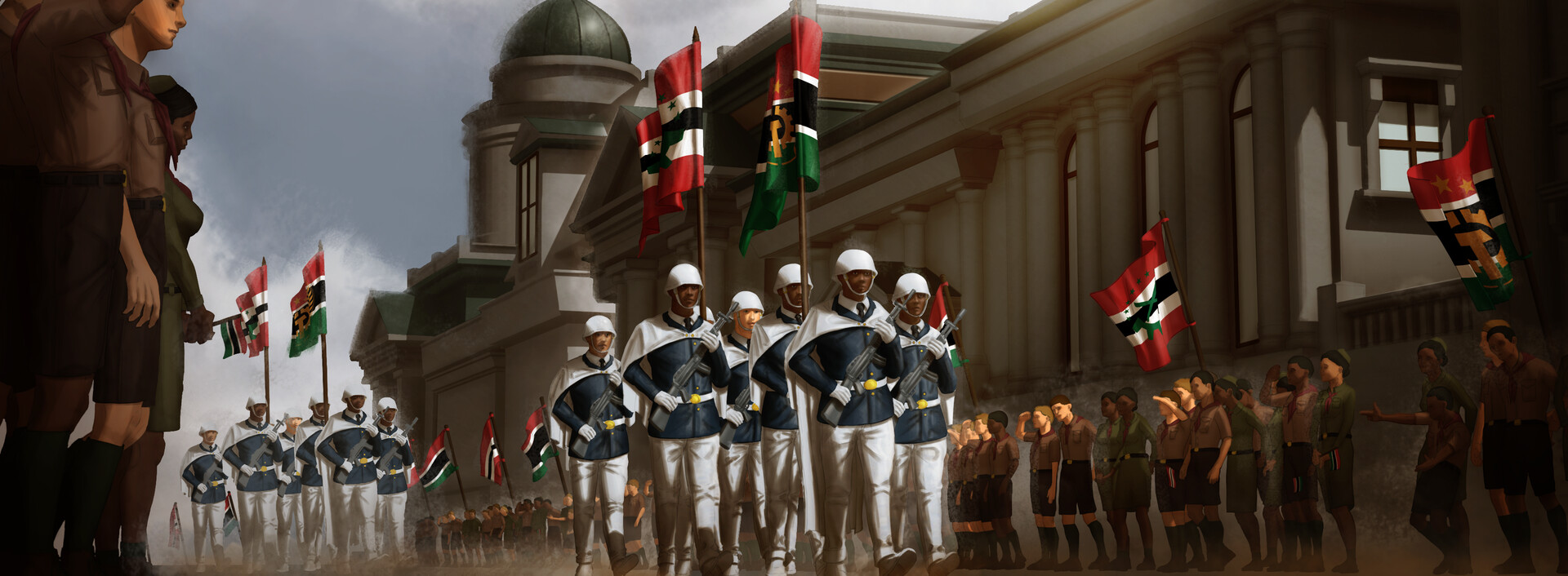 ArtStation - commission work military parade