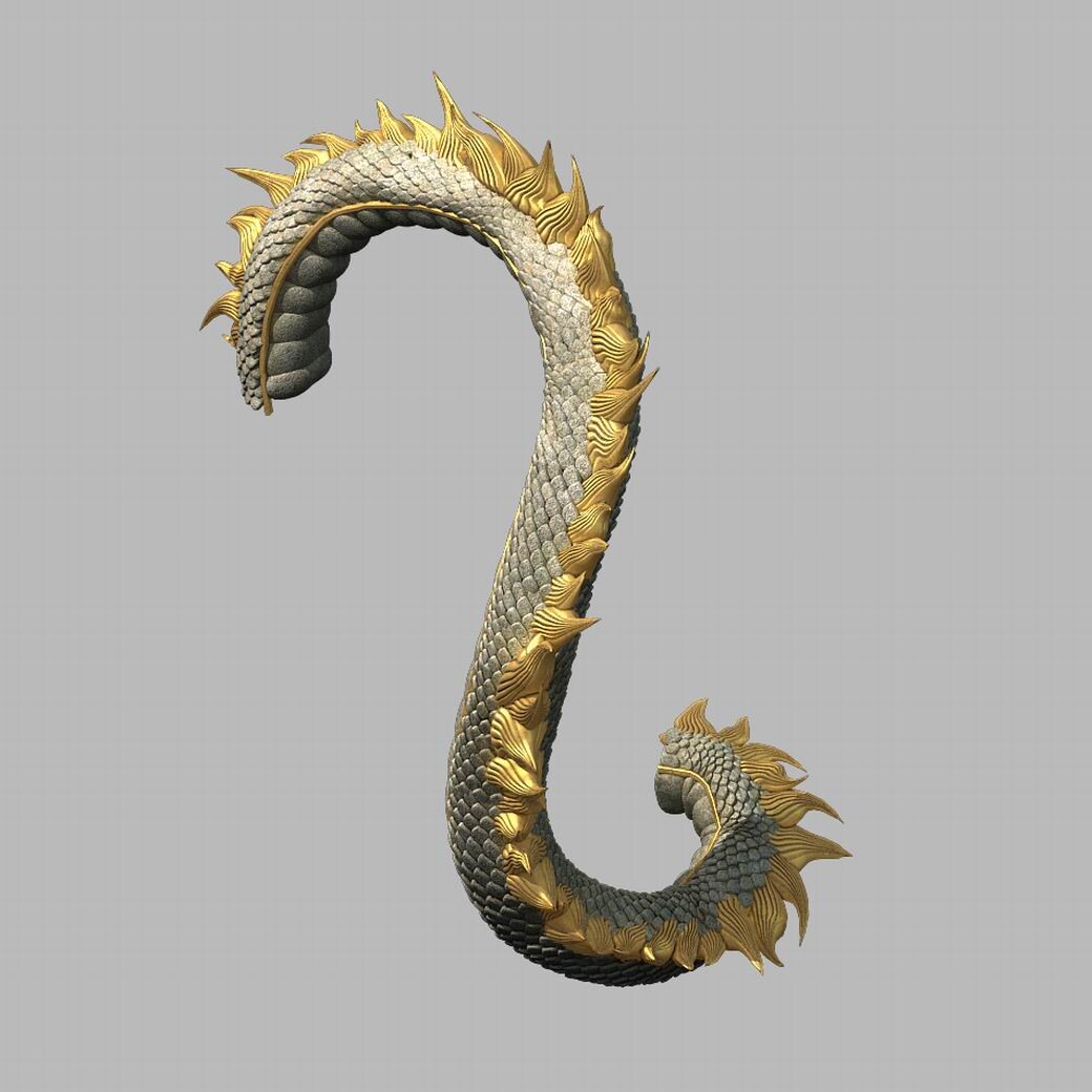 ArtStation - Novice village dragon tail