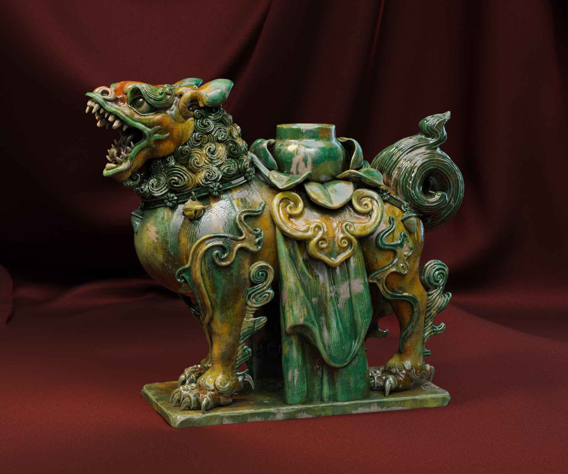 ArtStation - Tang tri-colored pottery