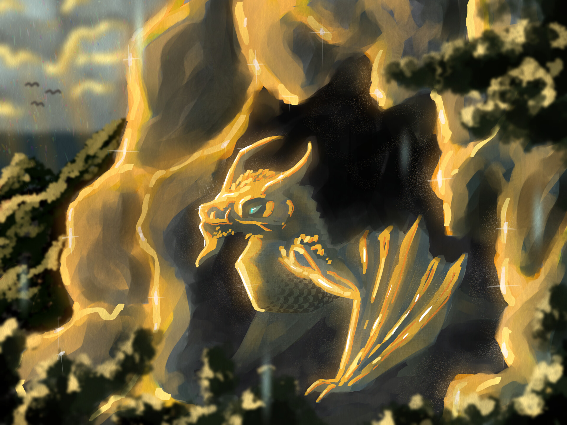 ArtStation - Golden wyvern