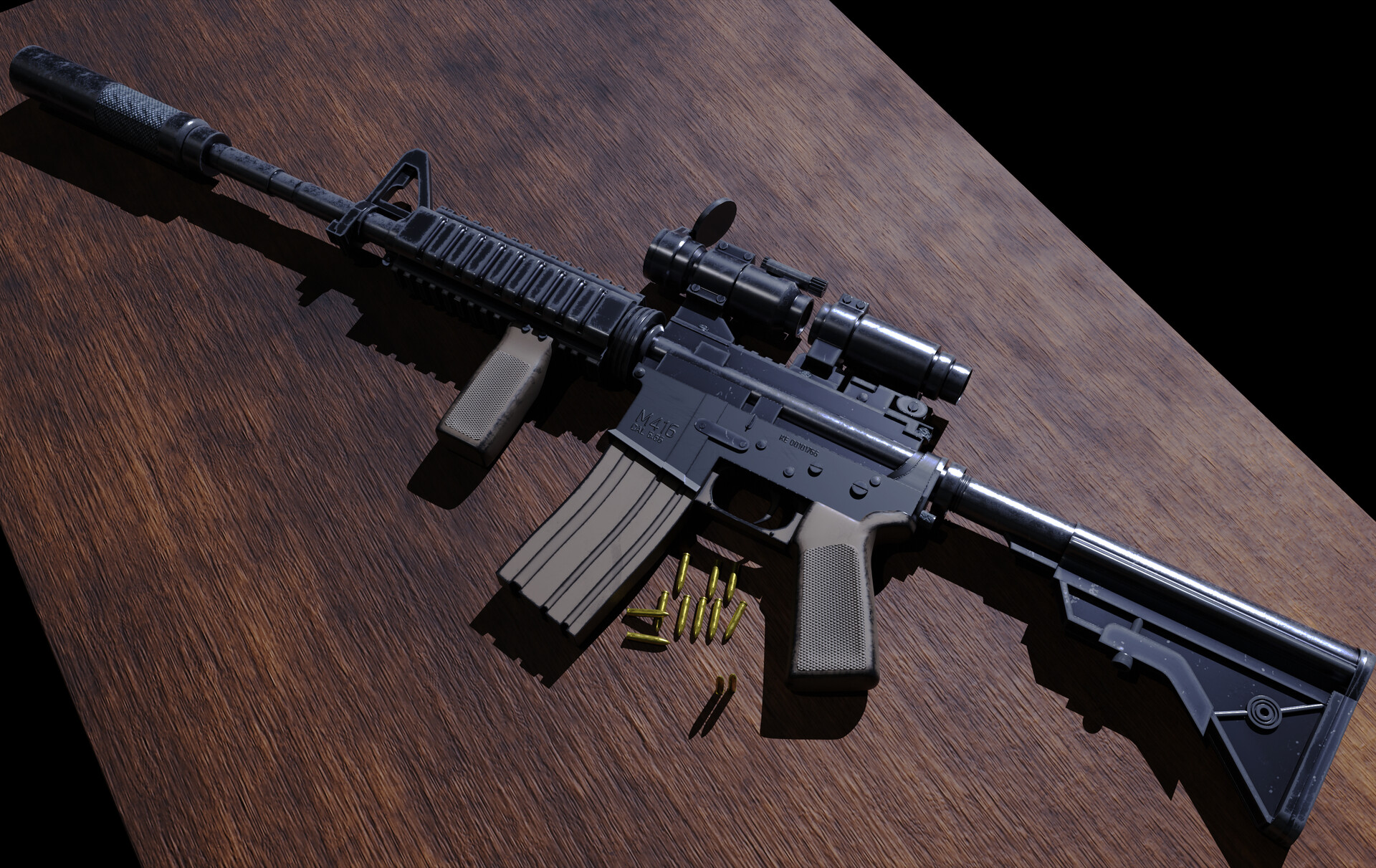 ArtStation - M416 Gun