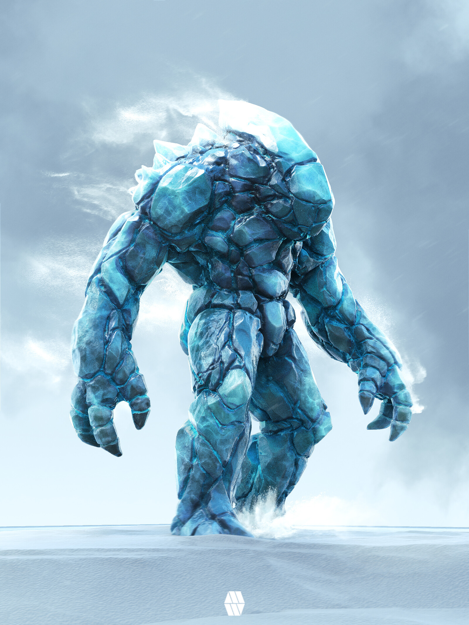 ArtStation - A Monster Emerges - 'Ice Golem' Concept
