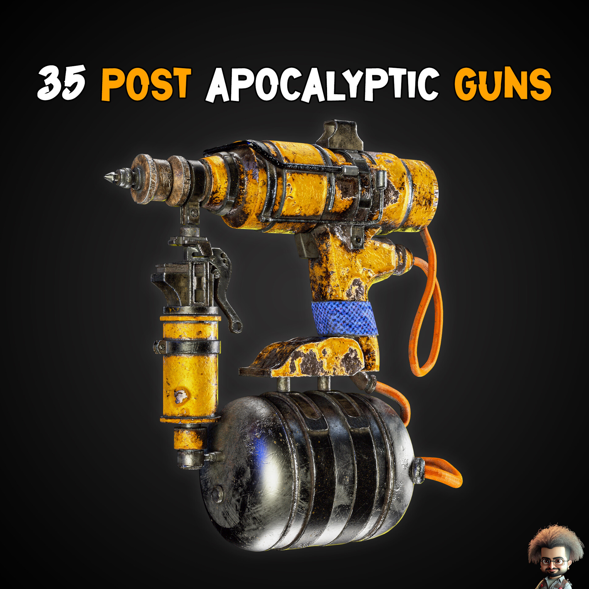 ArtStation - 35 Post Apocalyptic Guns + 4K Texture