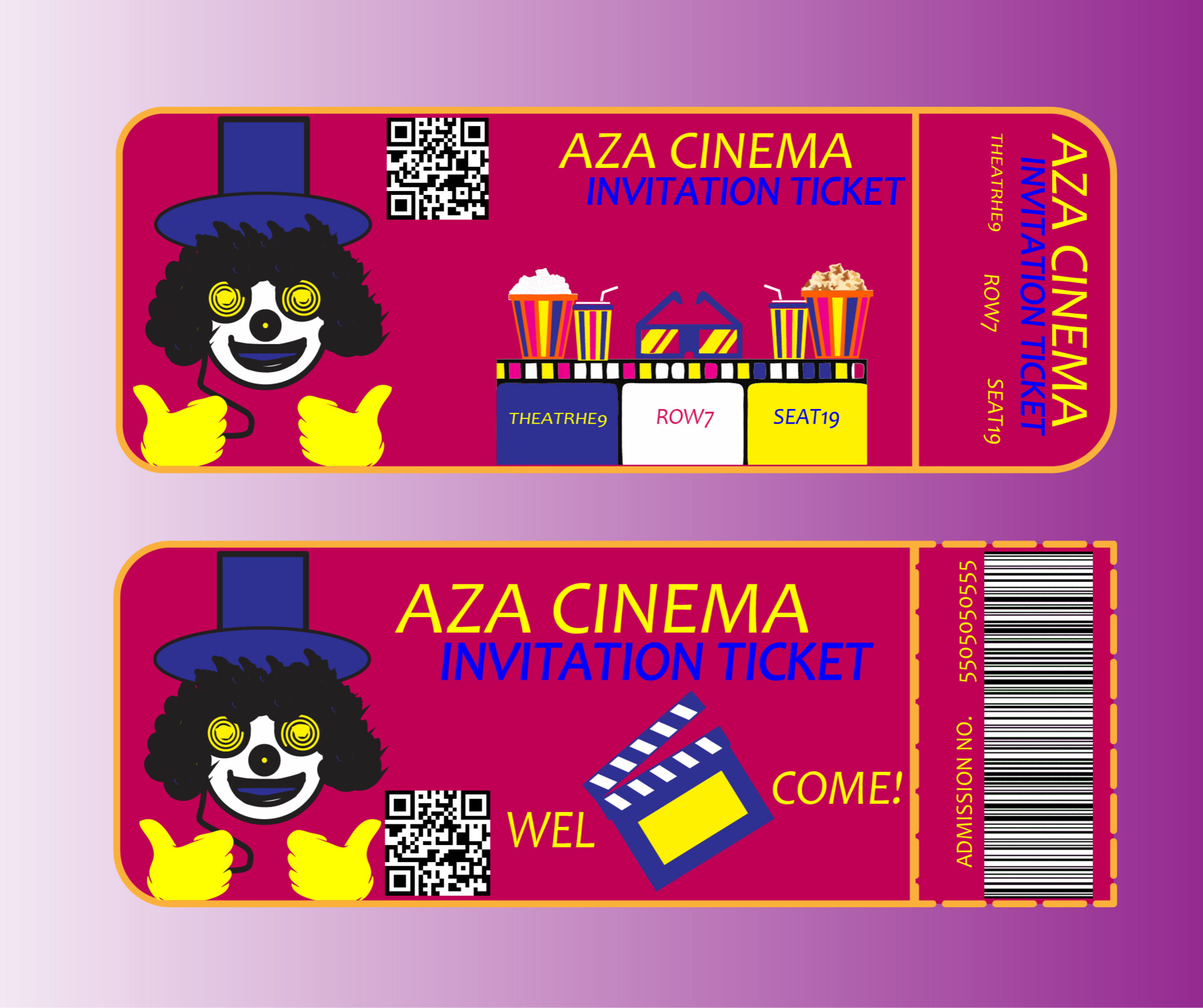 ArtStation - AZA CINEMA invitation Tickets