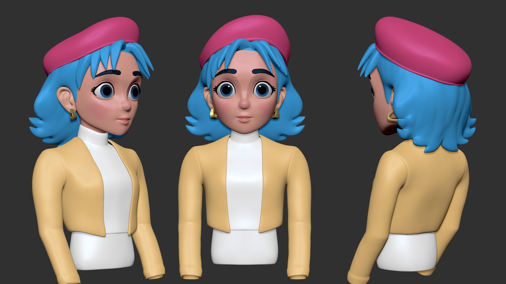 Raza Khan - Cute Half Body Sculpting Zbrush