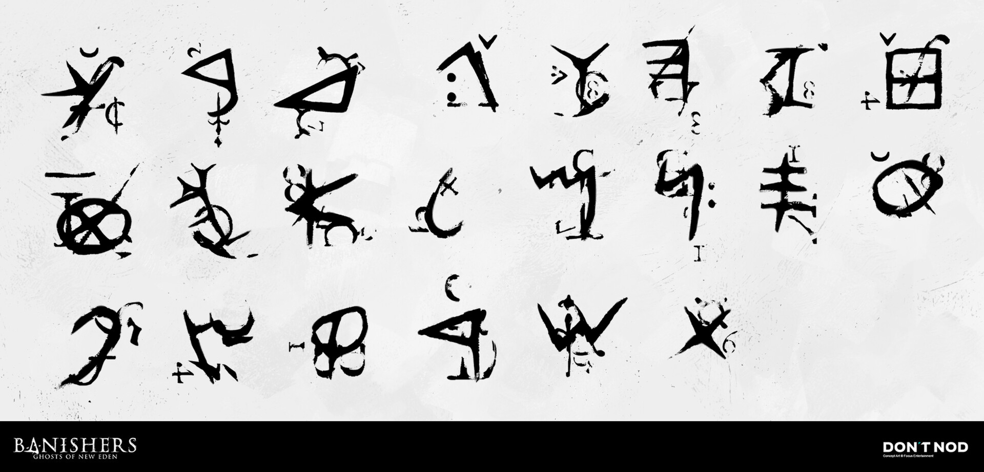 Alexia F. CADOU - Banishers : Ghosts of New Eden - Ui Runes Alphabet