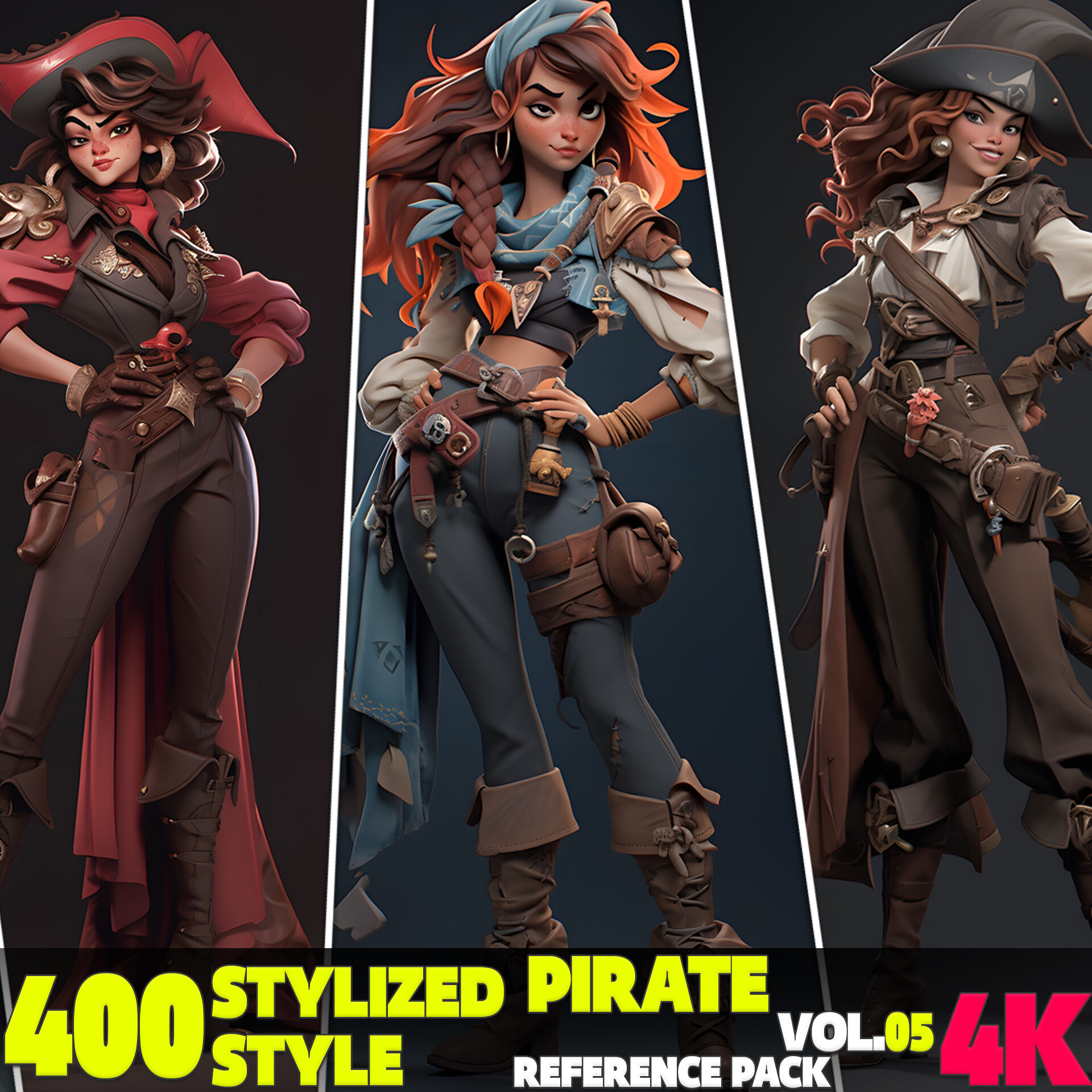 ArtStation - 400 4K Stylized Pirate Reference Pack Vol.05