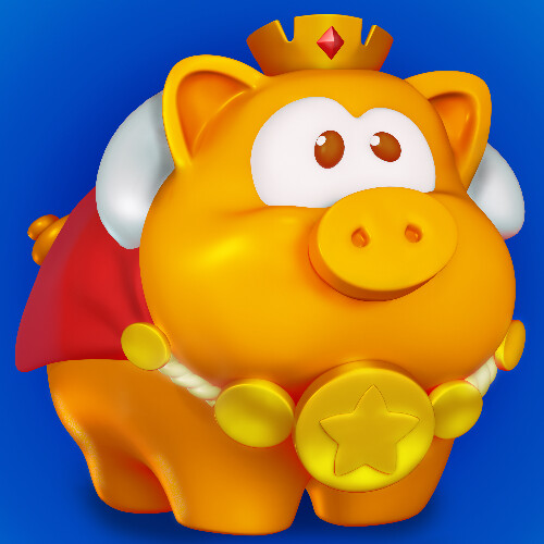 ArtStation - STYLIZED KING PIG
