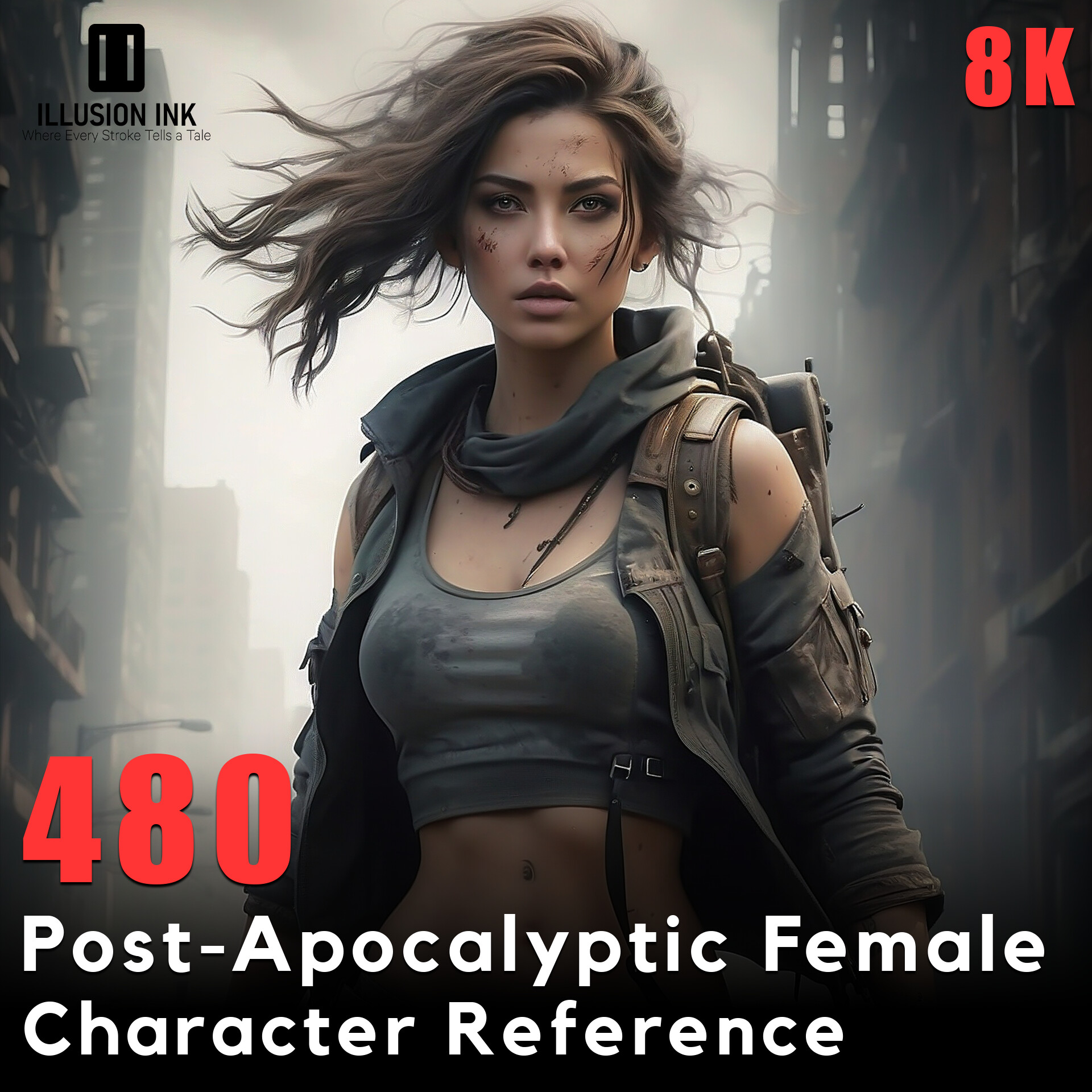 ArtStation - 480 Post-Apocalyptic Female Character | 8K