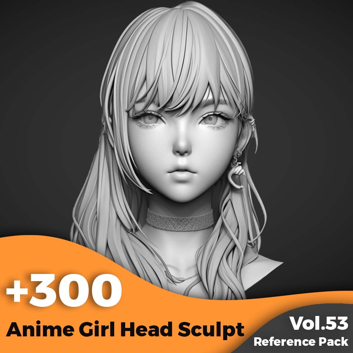3D Head Sculpt References in 4K - Tika Art - +320 Kid Girl Head Sculpt ...
