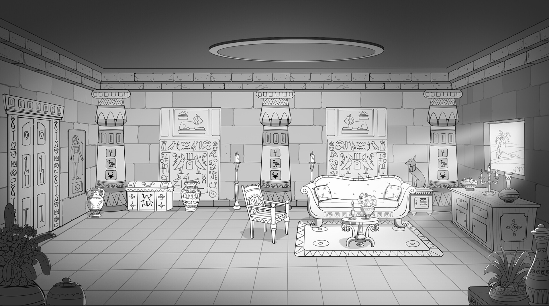 ArtStation - Layout Drawing and Color Study