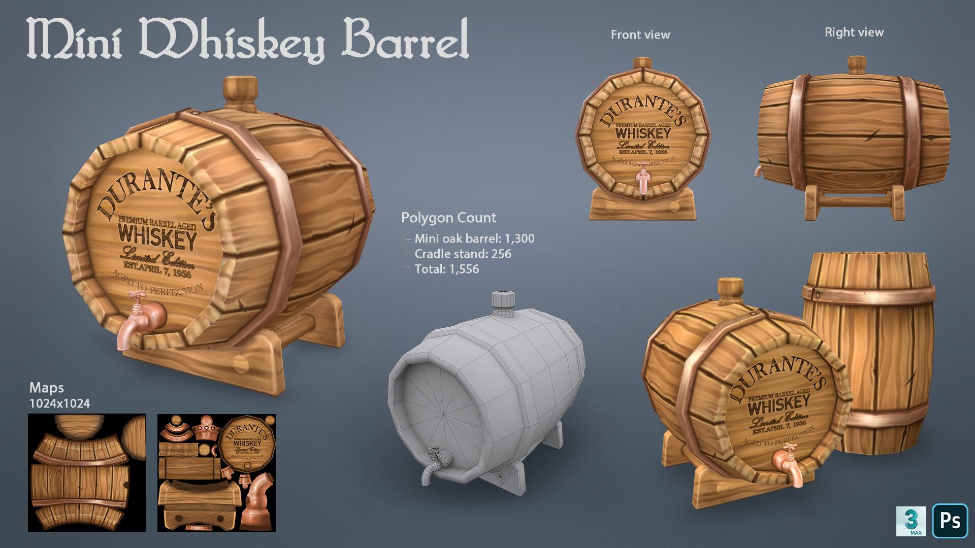 ArtStation - Personalized Mini Whiskey Barrel